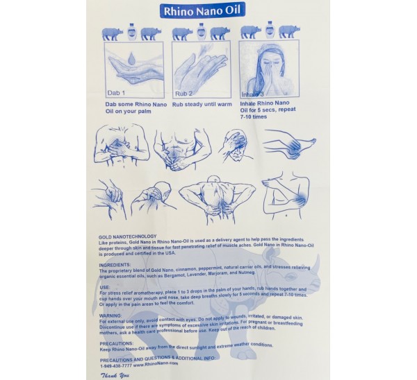 Rhino Nano Oil - Dầu Nóng Rhino Công Nghệ Nano Siêu Nhỏ - Made in USA